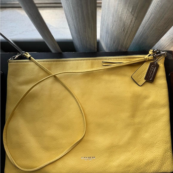 Coach | Bags | Coach Yellow Leather Crossbody Bag | Poshmark